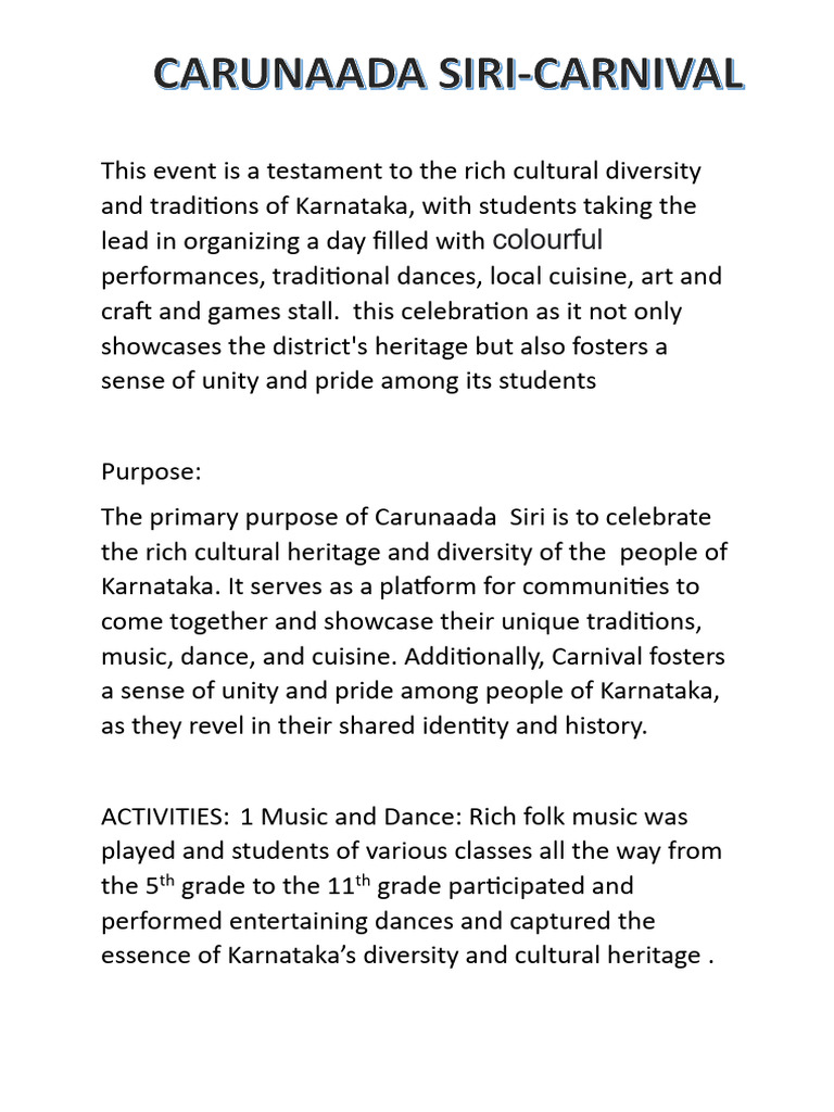 revised carnival (2) | PDF