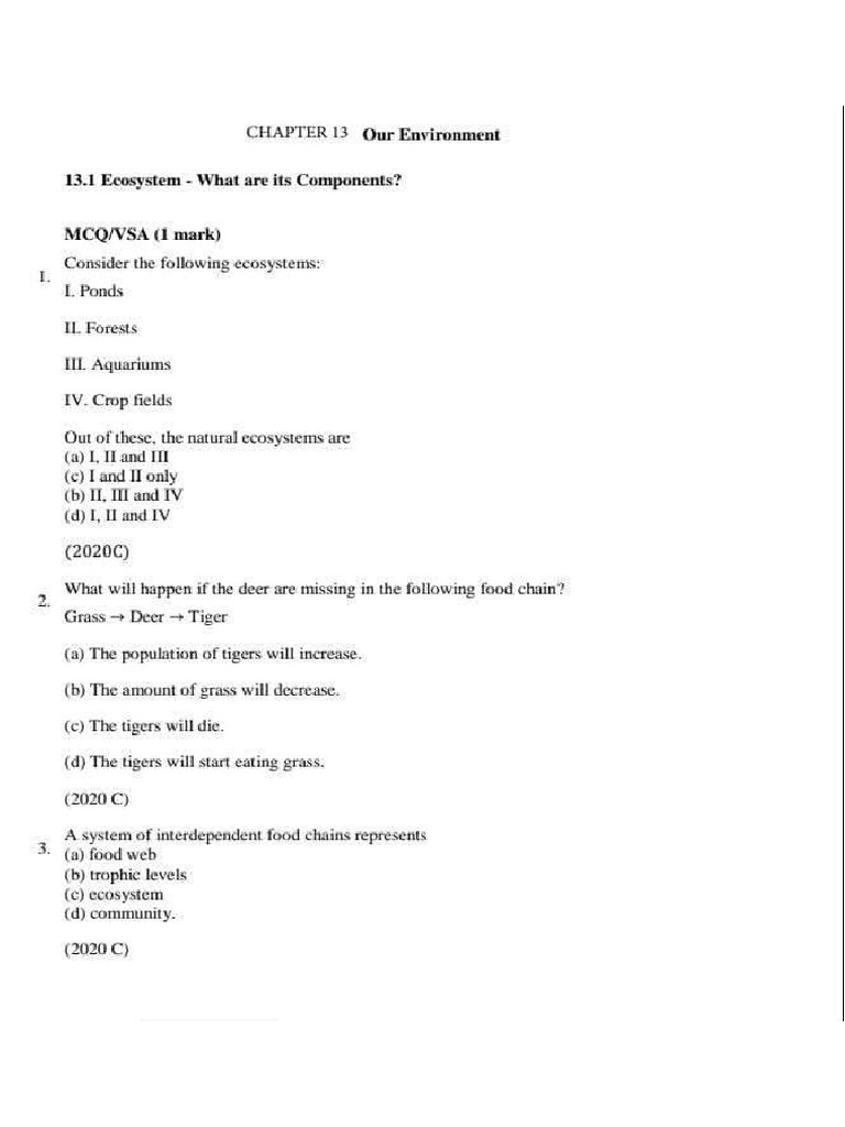 PYQ Environment | PDF