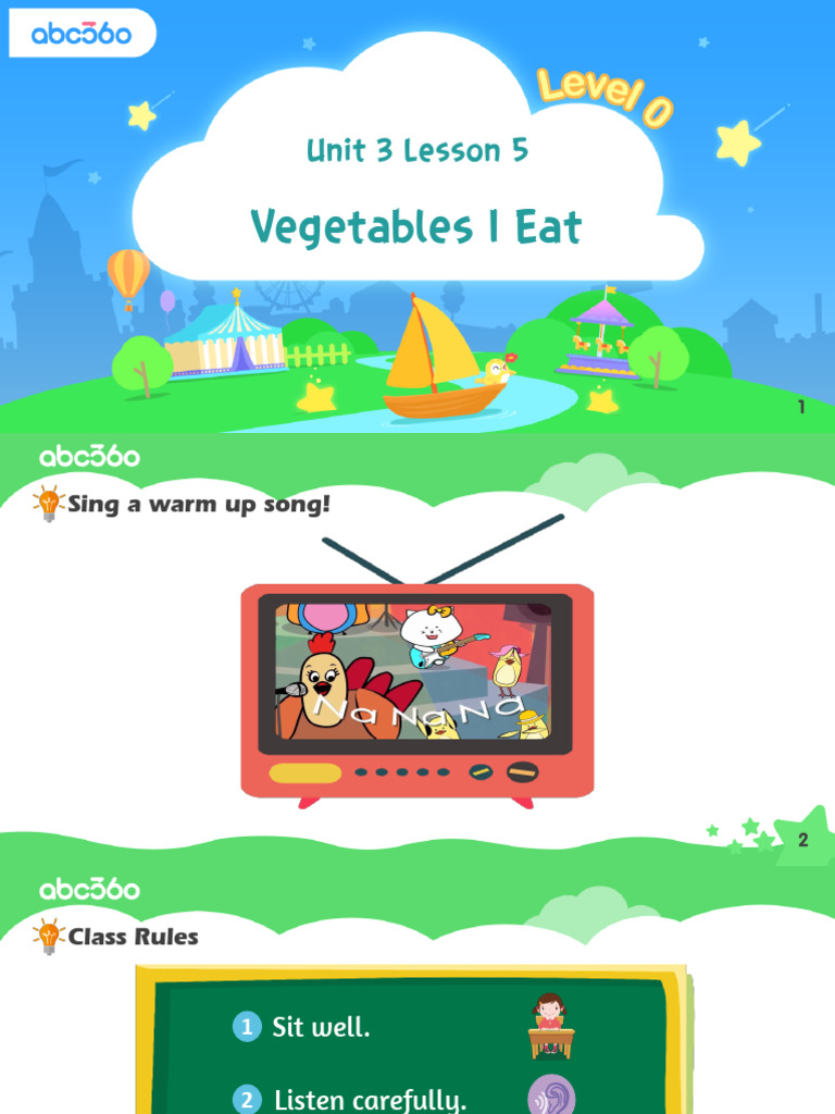 Unit 3 Lesson 5 Vegetables I Eat | PDF