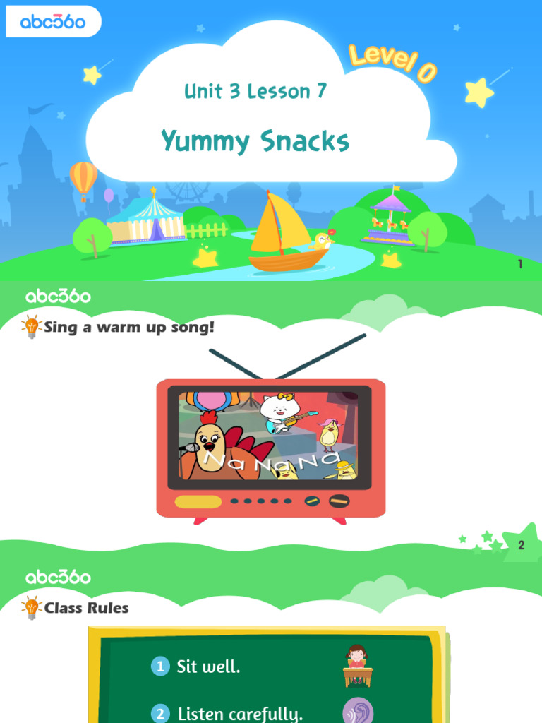 Unit 3 Lesson 7 Yummy Snacks | PDF