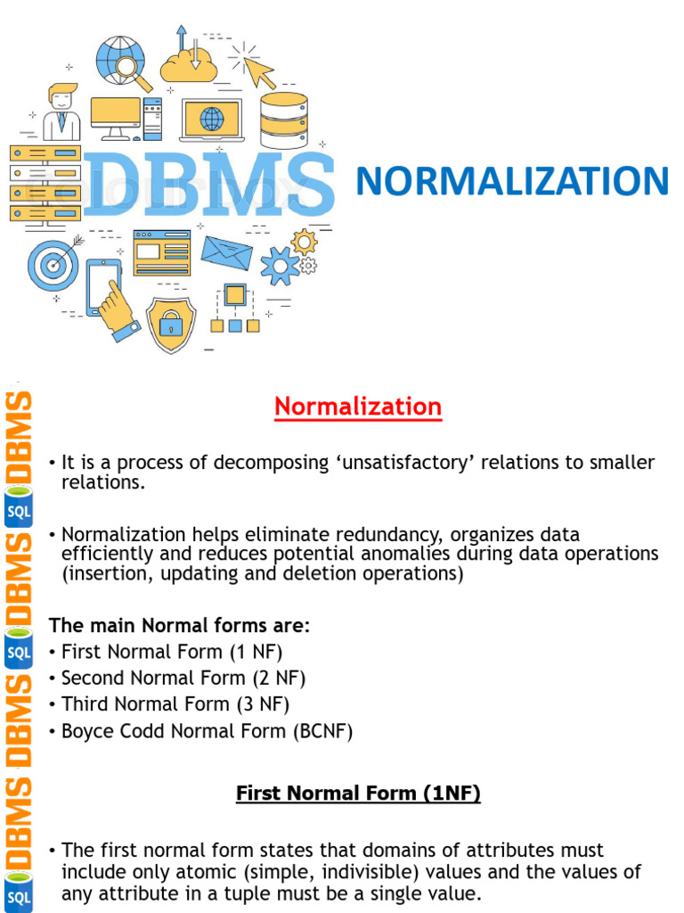 DBMS - Lecture - 4 - Normalization | PDF | Computing | Software Design