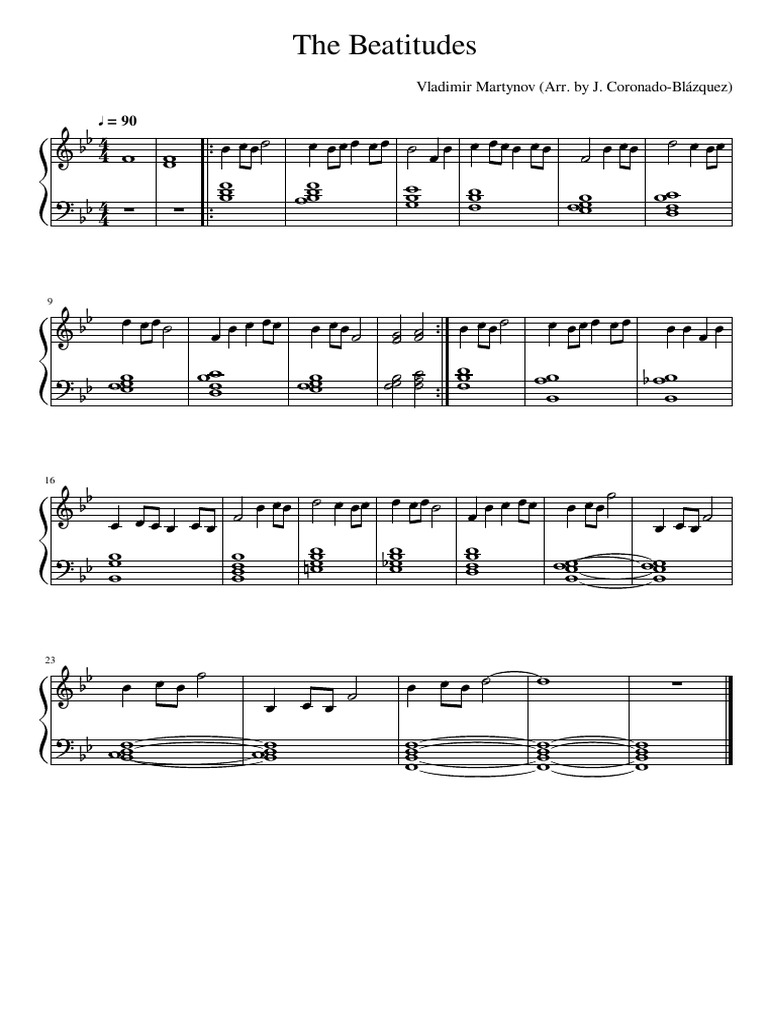 Vladimir Martynov - The Beatitudes (Musescore) | PDF