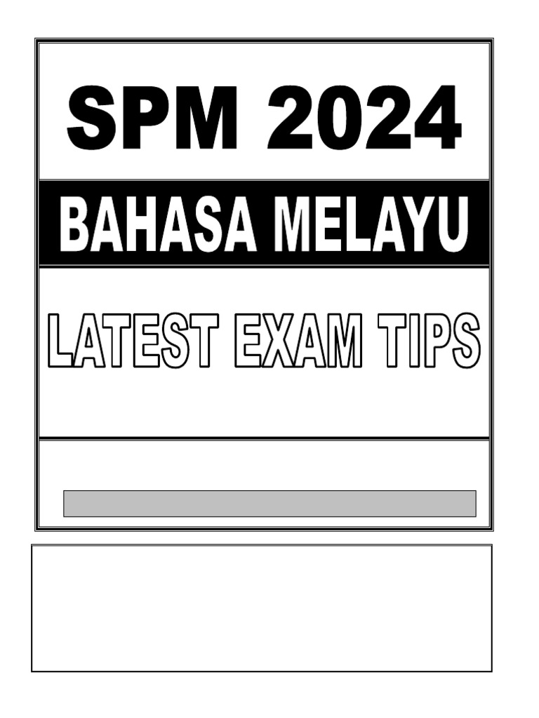 2024 SPM BM Ebooklet | PDF