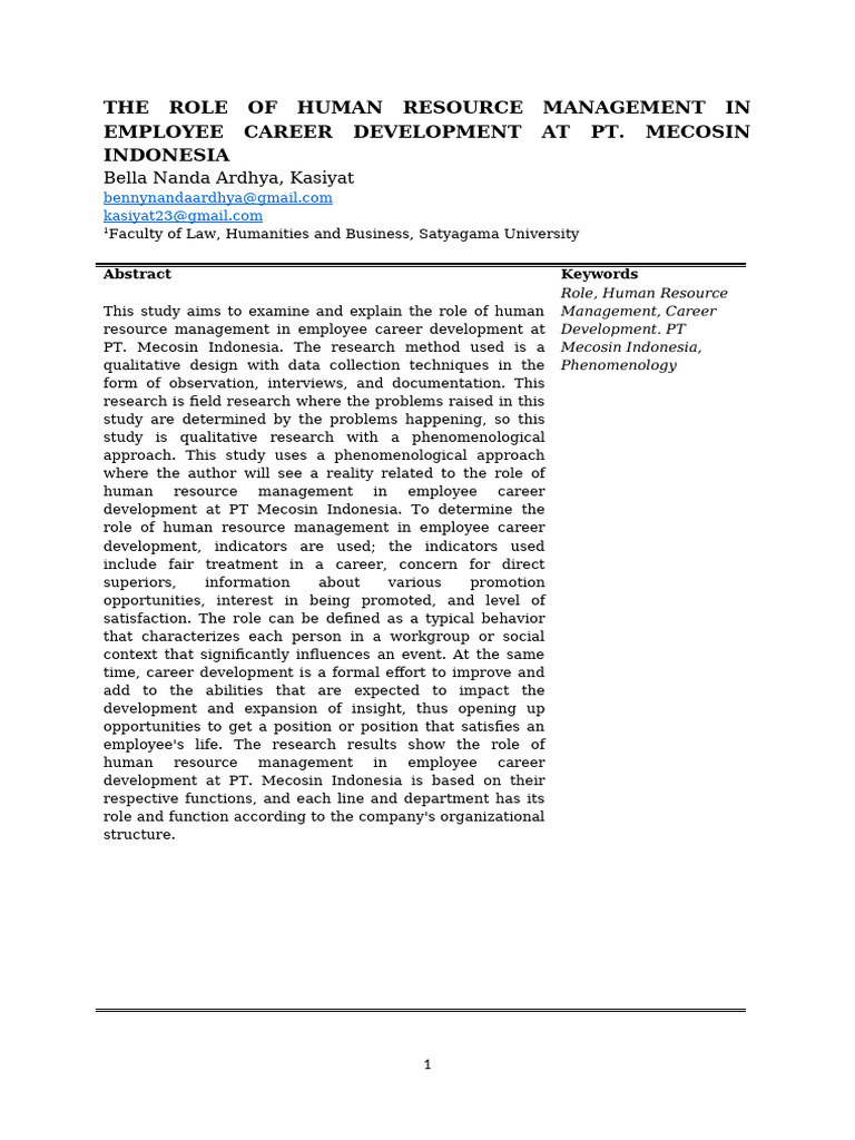 HR Management in Employee Development | PDF | Employment | Human Resources