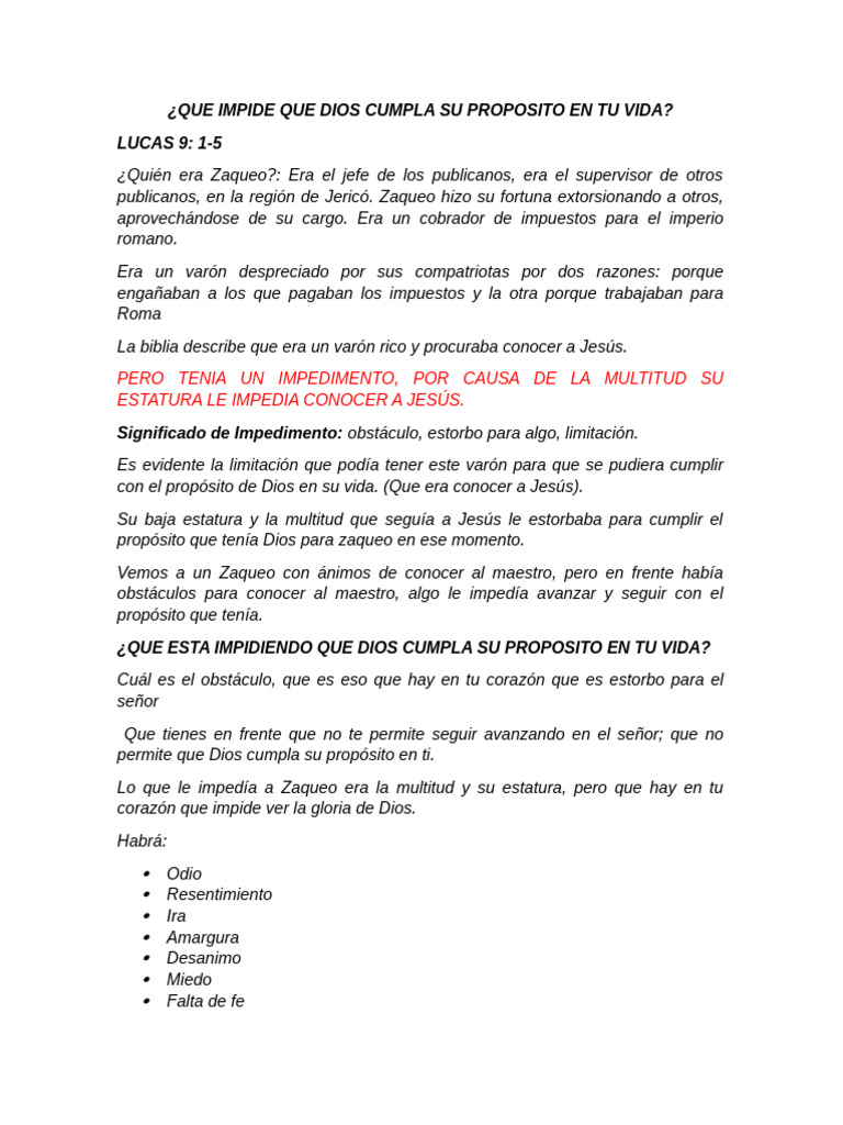 Que Te Impide Avanzar en El Señor | PDF | Vida eterna (cristianismo ...