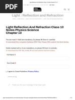 Class 10 Light Reflection & Refraction Notes | PDF | Mirror | Light