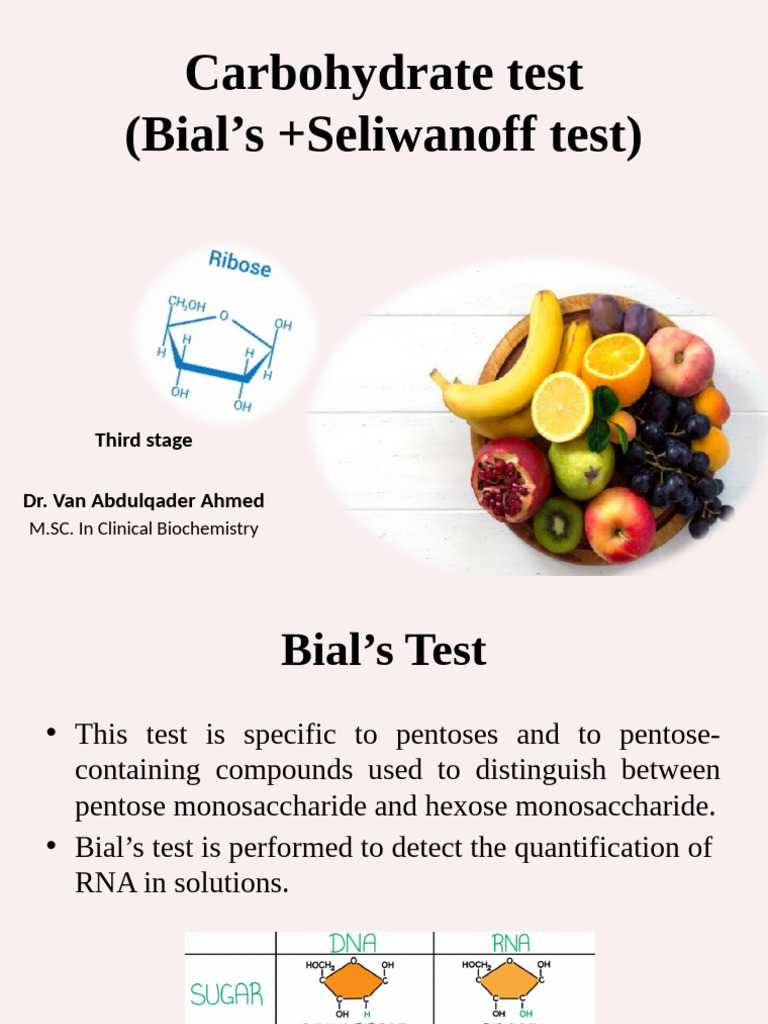 Bial + Selwanoff Test | PDF