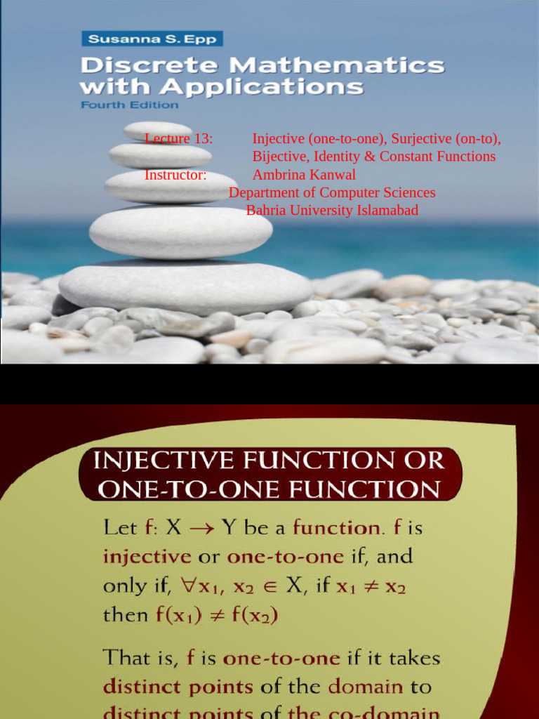 Lecture 13 - Injective (One-To-One), Surjective (On-To), Bijective ...