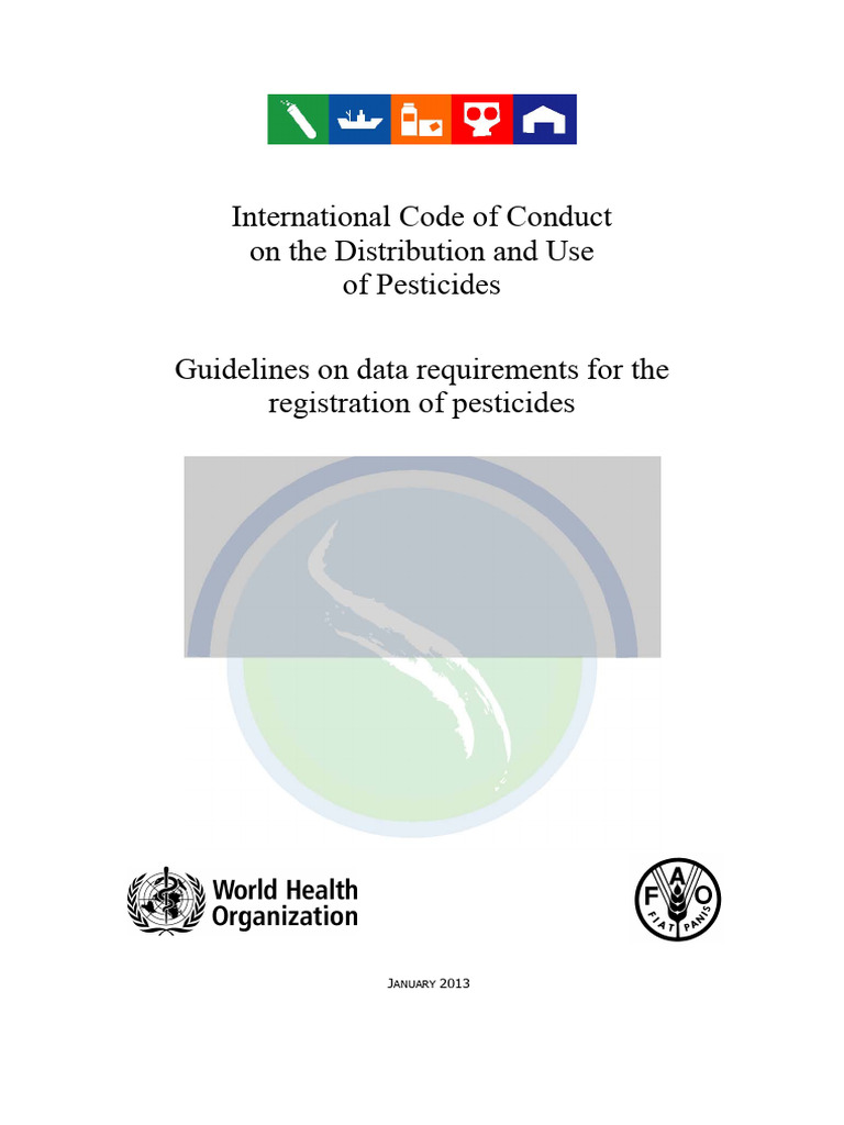 FAO WHO Guidelines Data Requirement Registration | PDF | Pesticide ...