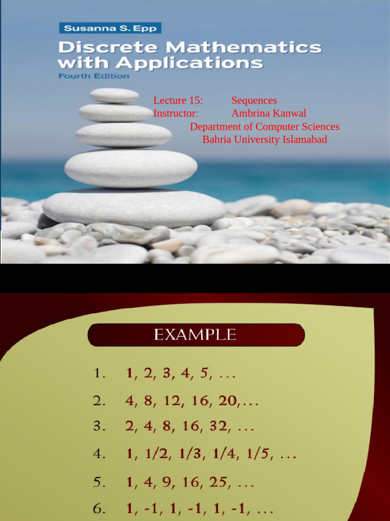 Lecture 15 - Sequences | PDF | Science | Discrete Mathematics