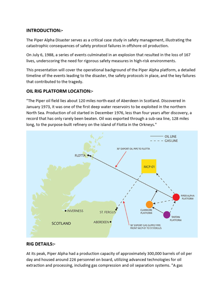 Piper Alpha Disaster: Causes and Impact | PDF | Gases