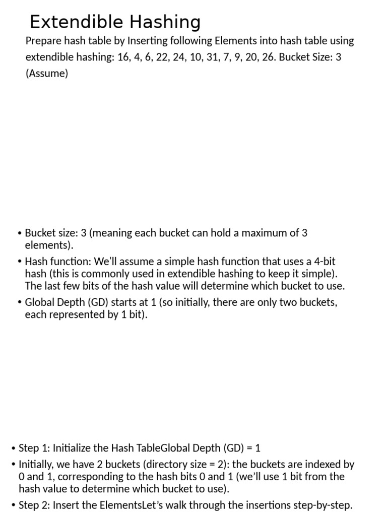 Extendible Hashing Pdf Computer Programming Applied Mathematics 
