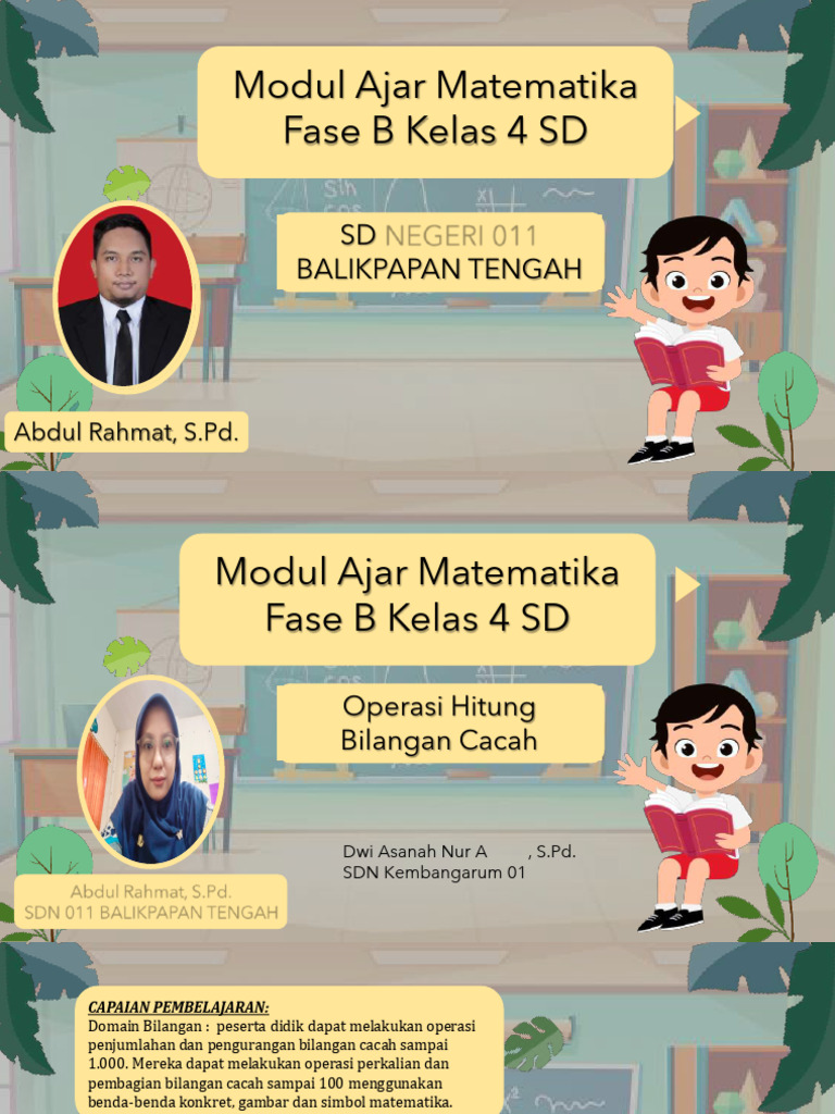 Modul Ajar Matematika - Operasi Hitung Bilangan Cacah - Fase B | PDF