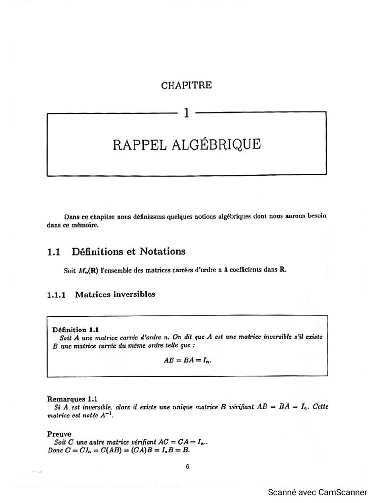 Rappel Algebre | PDF