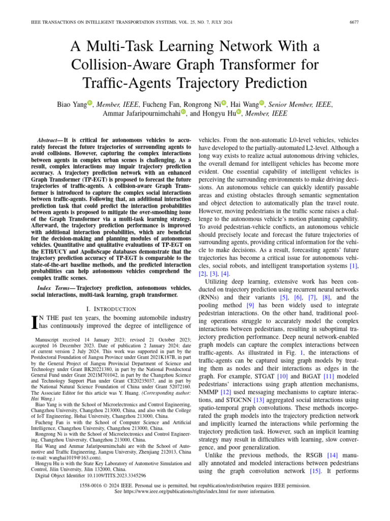 Yang 等 - 2024 - A Multi-Task Learning Network With a Collision-Aware Graph Transformer for ...