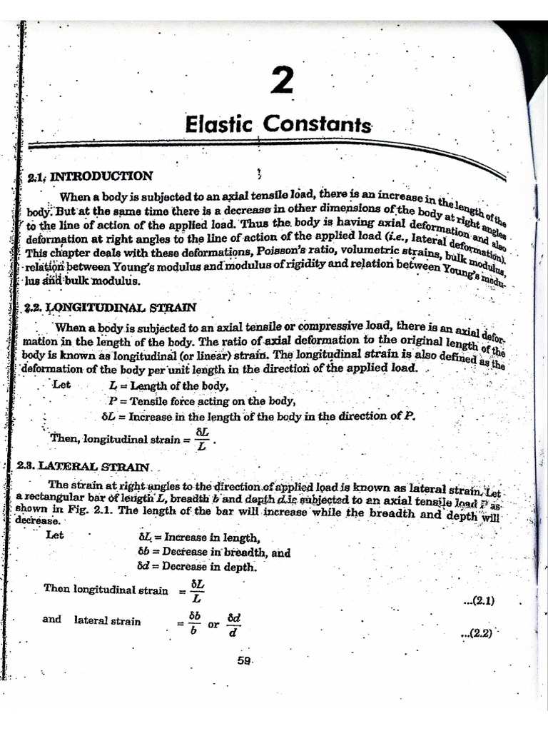 Arc 217 Part 2 (ELASTIC CONSTANTS) | PDF