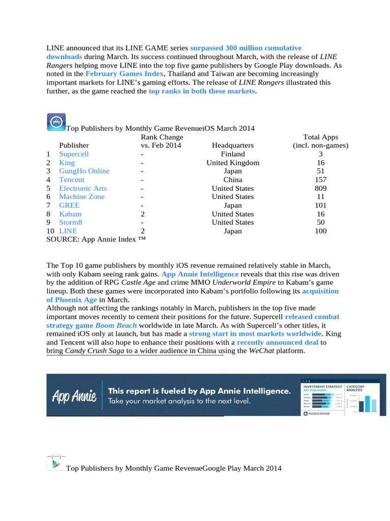 LINE Announced That Its LINE GAME Series | PDF | Gaming | Video Games