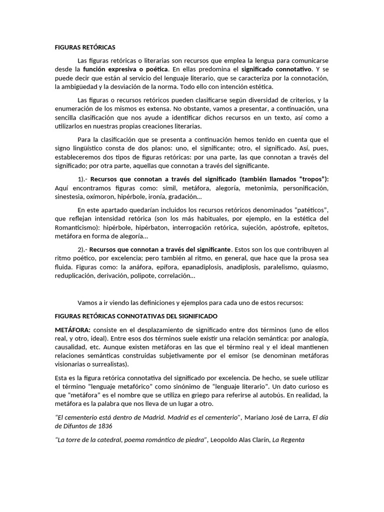 Figuras Retóricas y su Uso | PDF