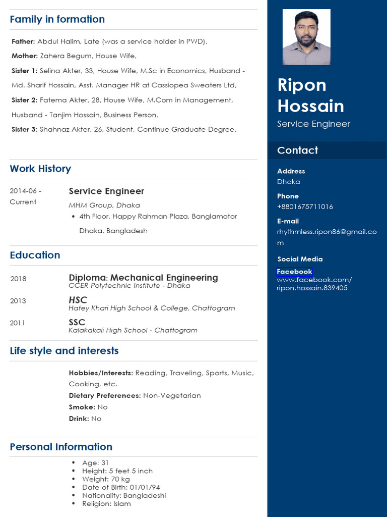 Ripon Hossain Resume (1) | PDF