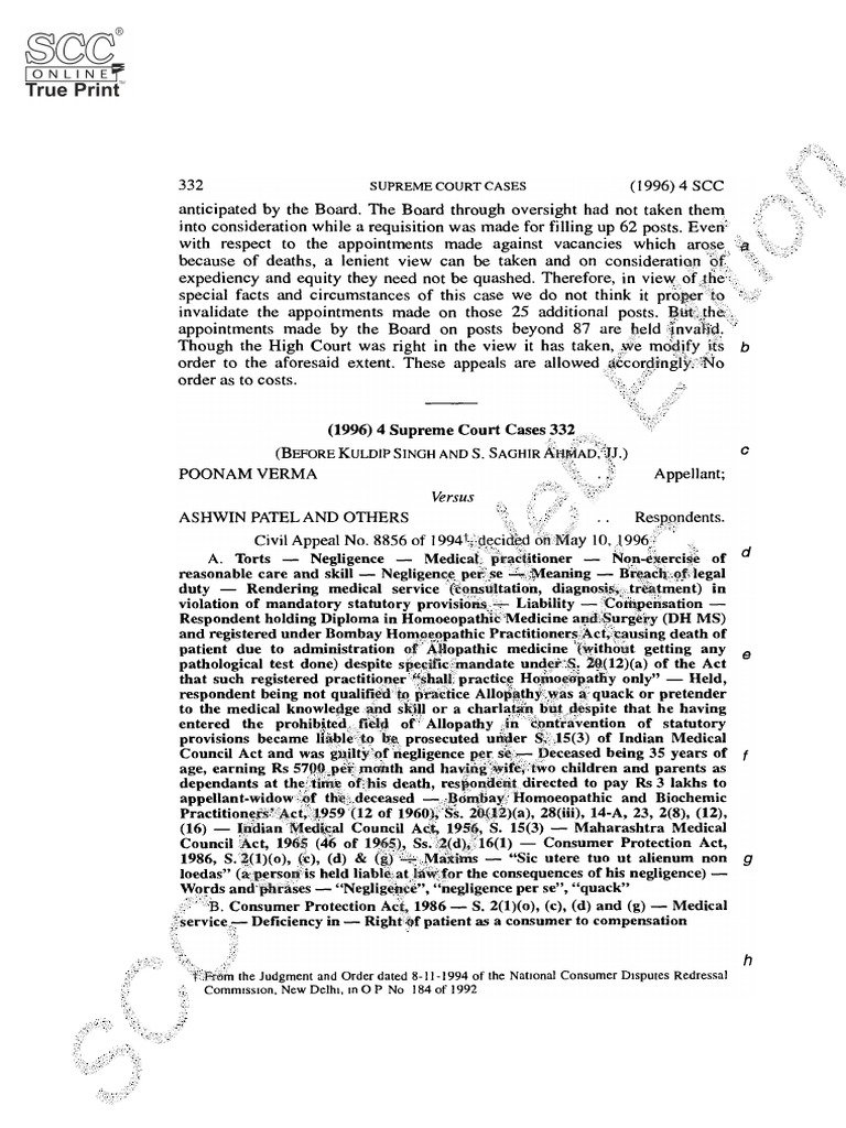 Poonam Verma v. Ashwin Patel Case Summary | PDF | United States Federal ...