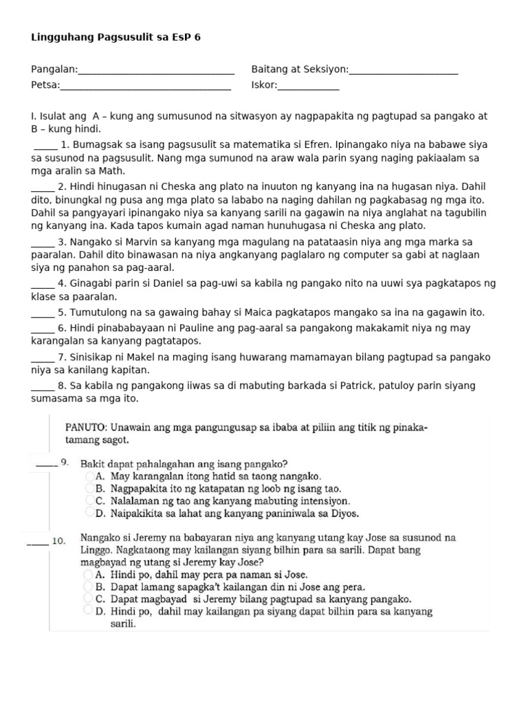 Q2 Summative Tests | PDF