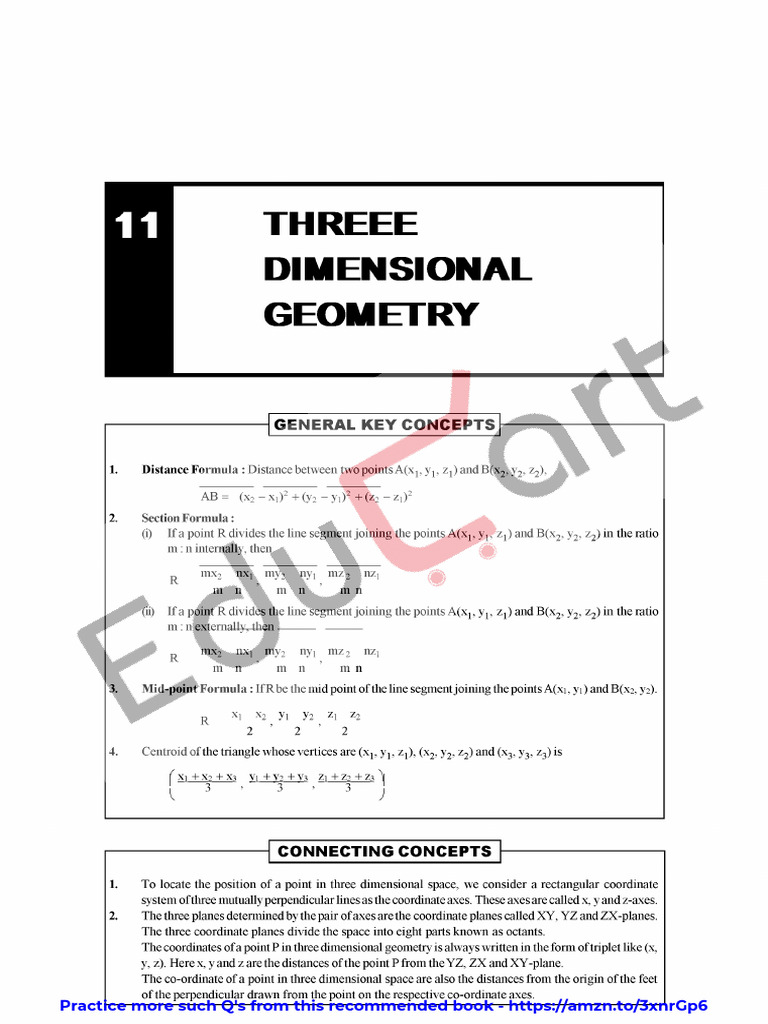 Class 12 Maths Formula Chapter-11 | PDF