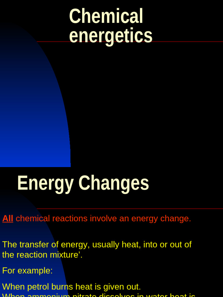 Energy Change | PDF | Chemical Reactions | Chemistry