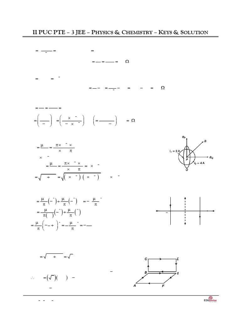 II PU PTE - 3 - Phy & Che - JEE - Combined - Keys & SP Ins | PDF | Methyl Group | Isomer