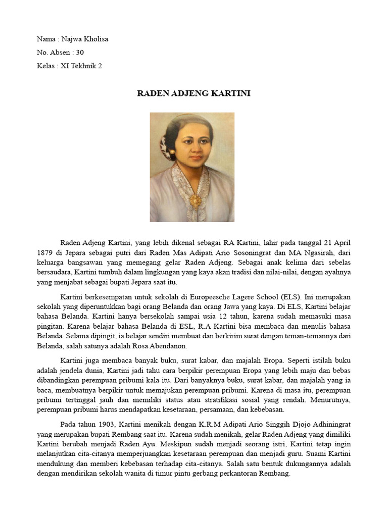 Biografi Ra Kartini | PDF
