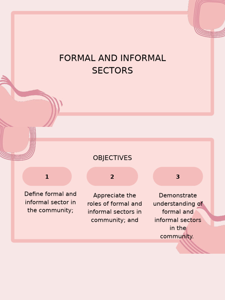Understanding Formal and Informal Sectors | PDF