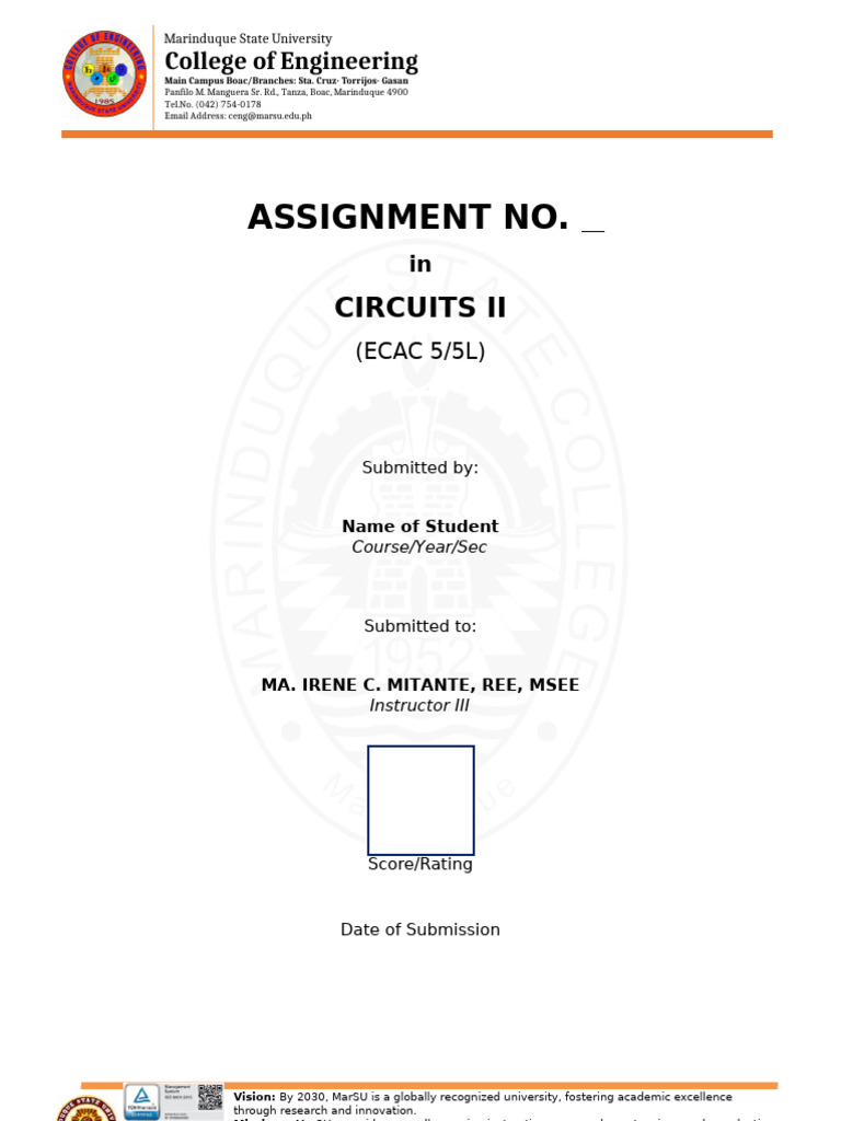 Assignment 1_Circuits 2 | PDF | Root Mean Square | Alternating Current