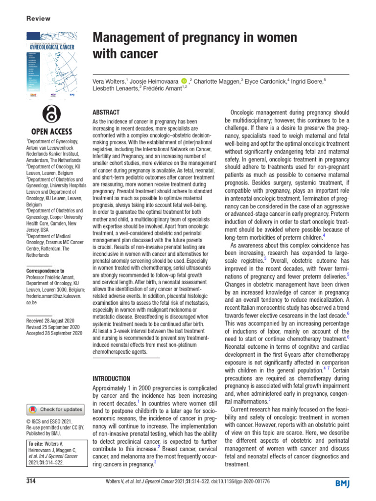 314.full | PDF | Pregnancy | Prenatal Development