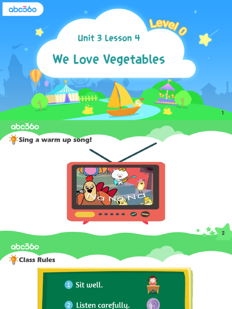 Unit 3 Lesson 4 We Love Vegetables | PDF
