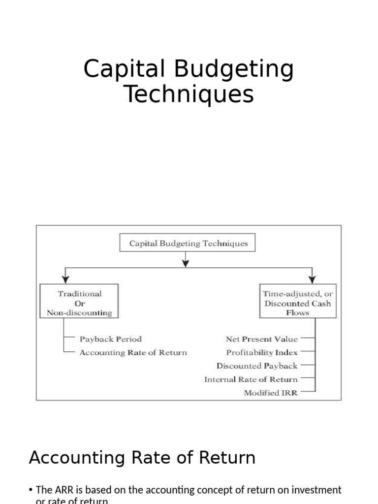 Capital Budgeting Techniques | PDF | Depreciation | Expense