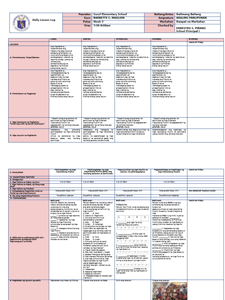 DLL Week 3 Q4 Ap 5 | PDF