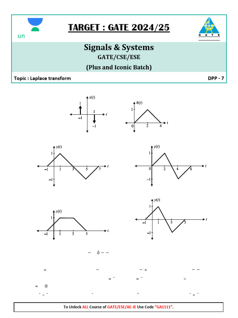 DPP-7 (Signal) | PDF | Electrical Engineering | Control Theory