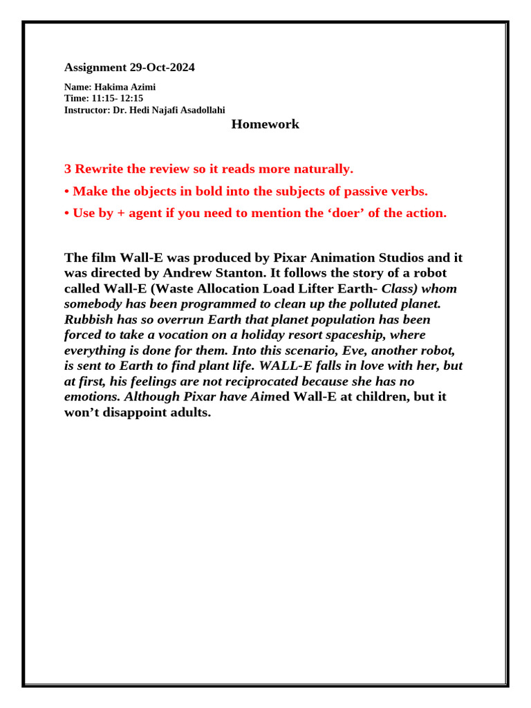 Hakima (Assignment 28- Oct) | PDF