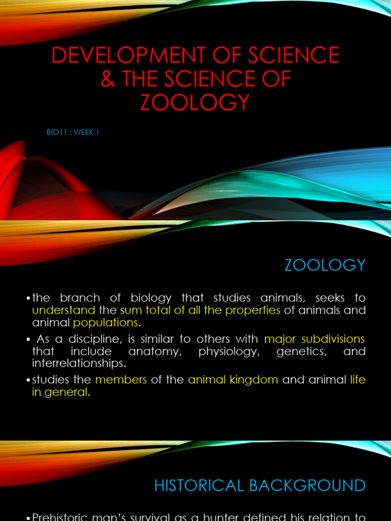 Bio11 Week1 Development of Science of Zoology | PDF | Zoology | Ecology