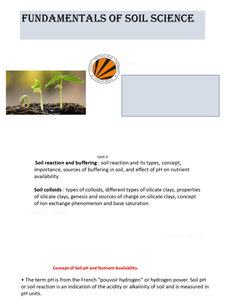 Unit5 soil Ph | PDF | Soil | Ph