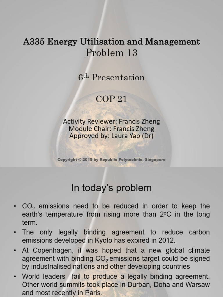 Problem 13: A335 Energy Utilisation and Management 6 Presentation COP ...