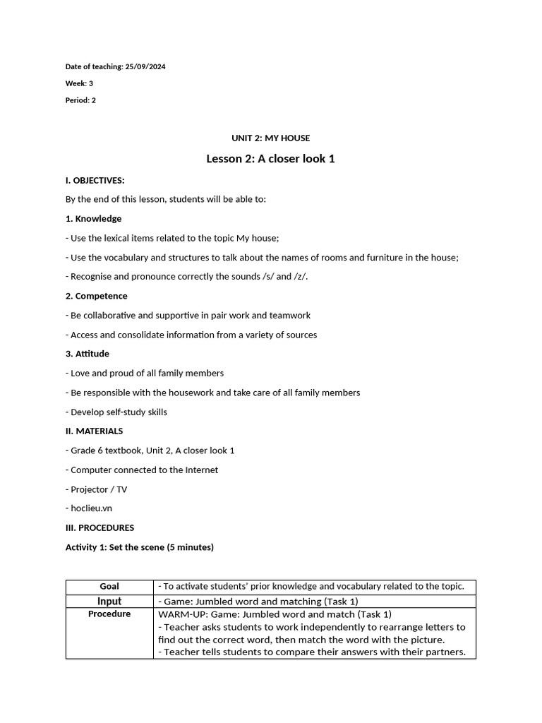 UNIT 2 Lesson 2 Grade 6 | PDF | Vocabulary | Human Communication