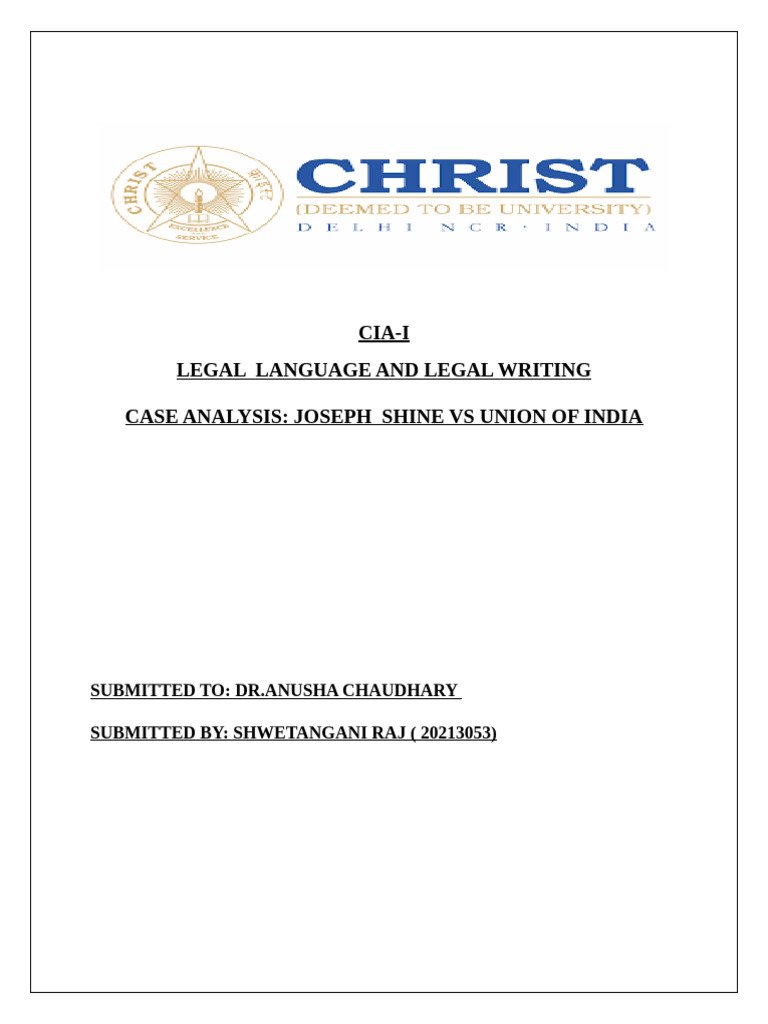 Legal Language and Legal Writing Cia1 | PDF | Justice | Crime & Violence