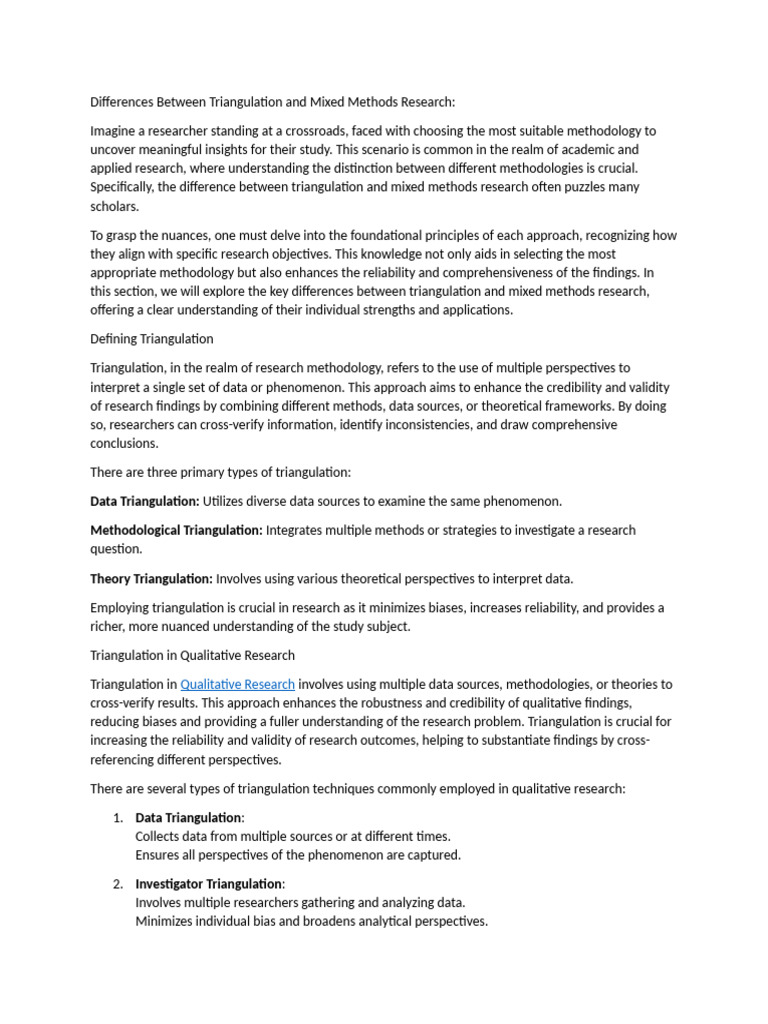Triangulation | PDF | Methodology | Qualitative Research