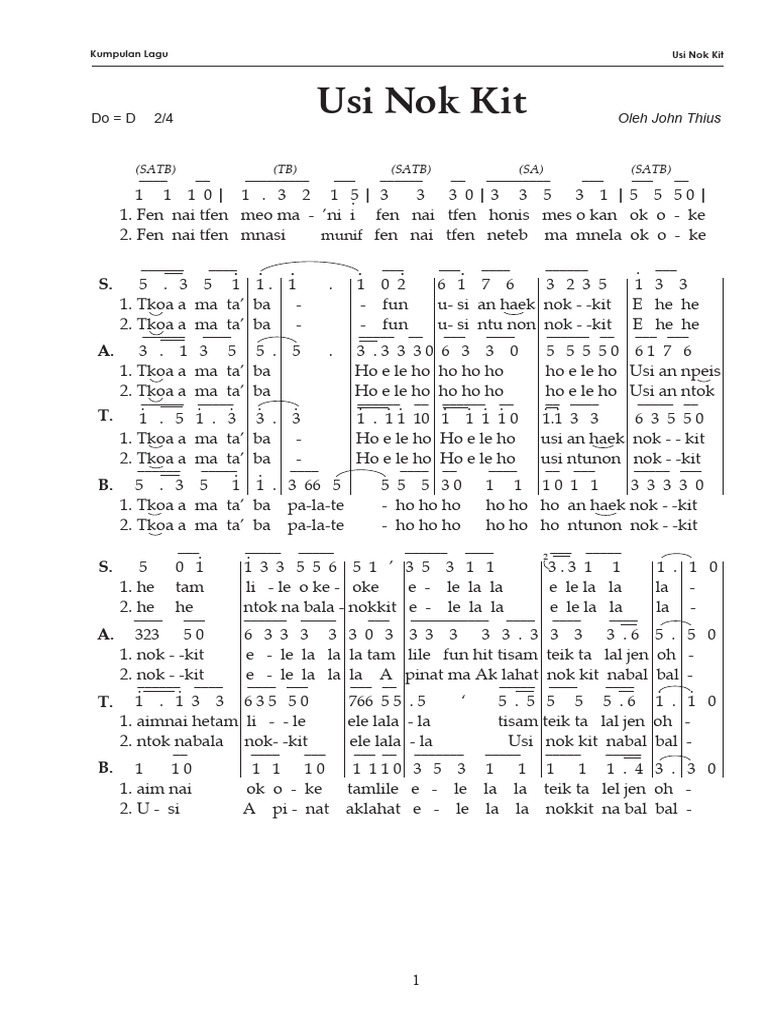 Usi Nok Kit John Thius Inkulturasi | PDF