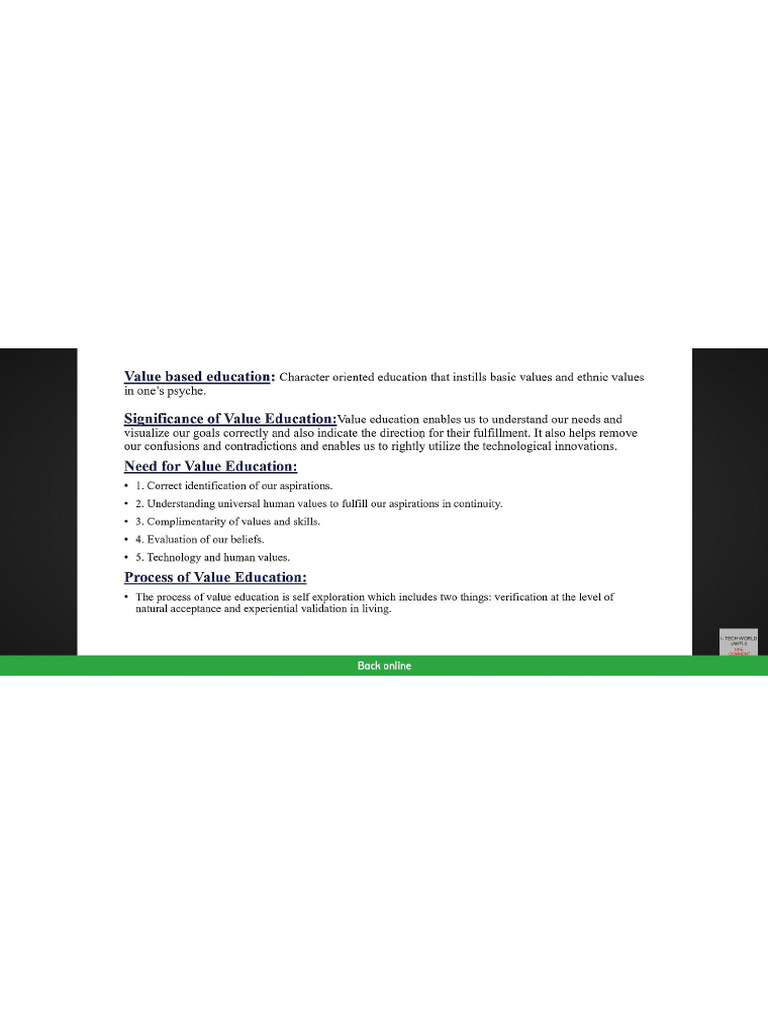 Value Edu. and Living (Unit 1) | PDF