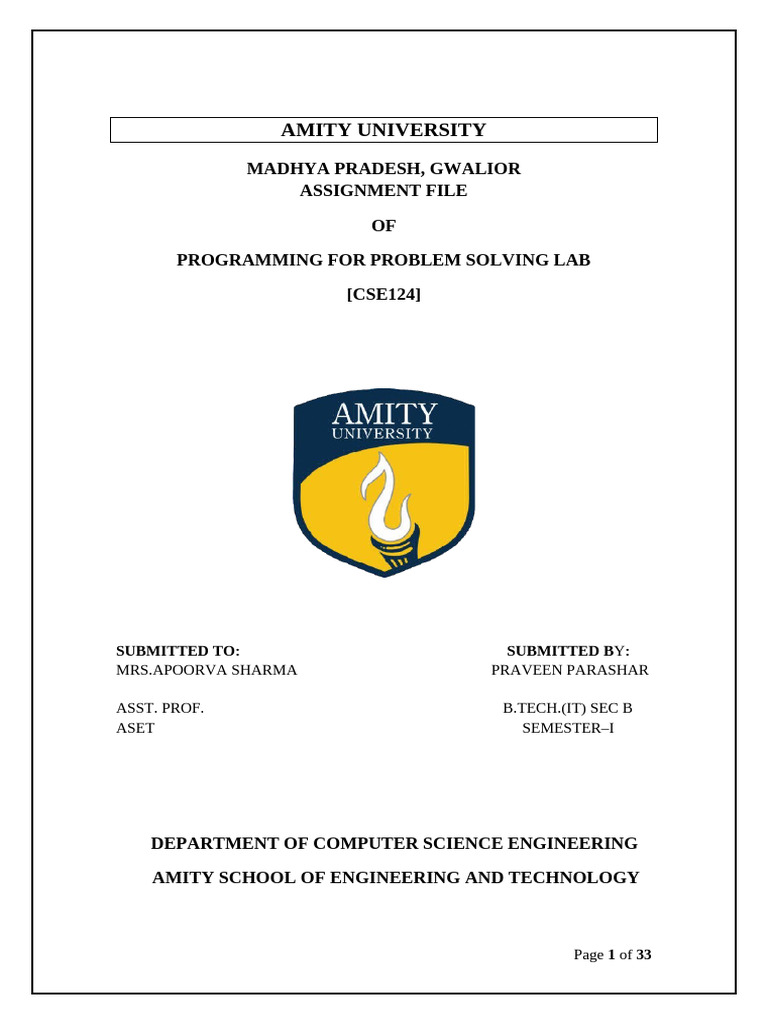 Practical File Template | PDF | Computing | Algorithms And Data Structures Practical File Template | PDF | Computing | Algorithms And Data Structures