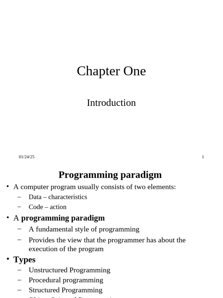 Object Oriented Programming Chapter One Introduction New 2018 | PDF ... Object Oriented Programming Chapter One Introduction New 2018 | PDF ...
