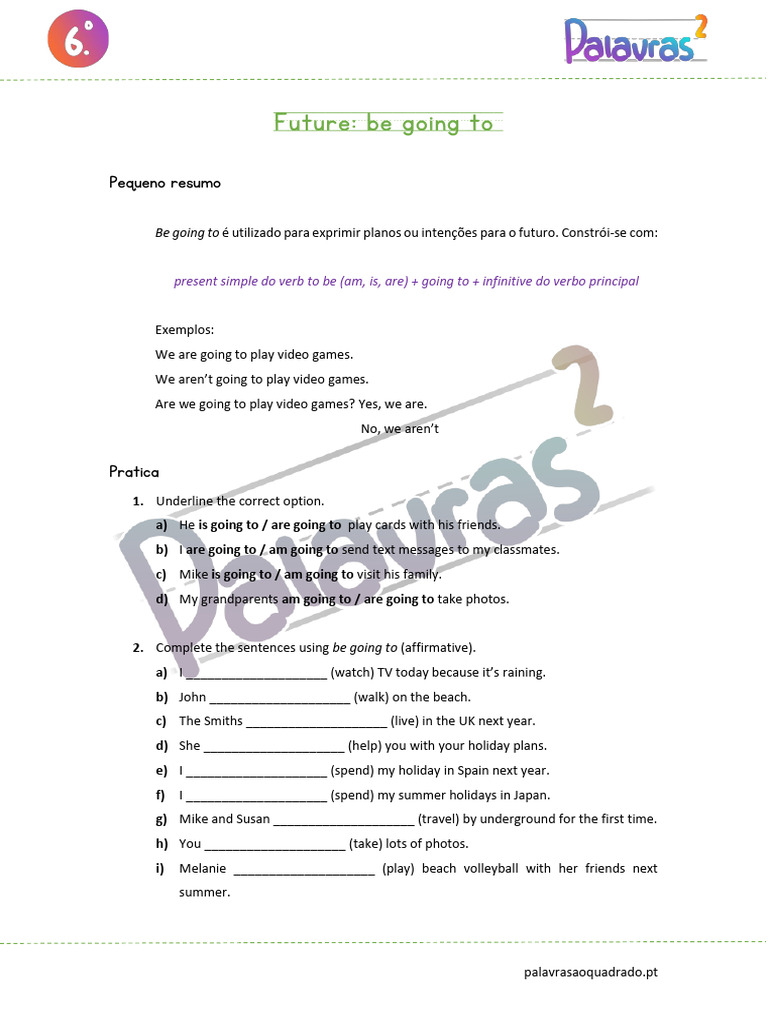 ING 18 - Future - Be Going To | PDF