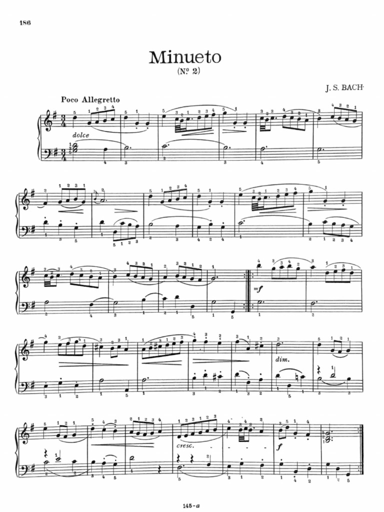 Bach - Minueto em G | PDF