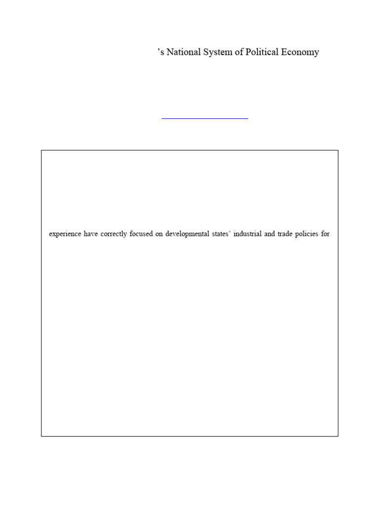 Friedrich List's Economic Theories Revisited | PDF | Economics | Free Trade